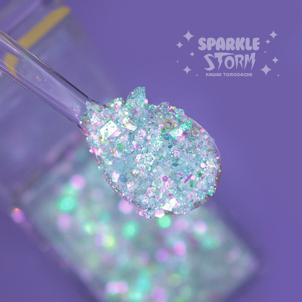 SPARKLE STORM Glow In The Dark - Iridescent / Pastel Blue Glitter Mix ...