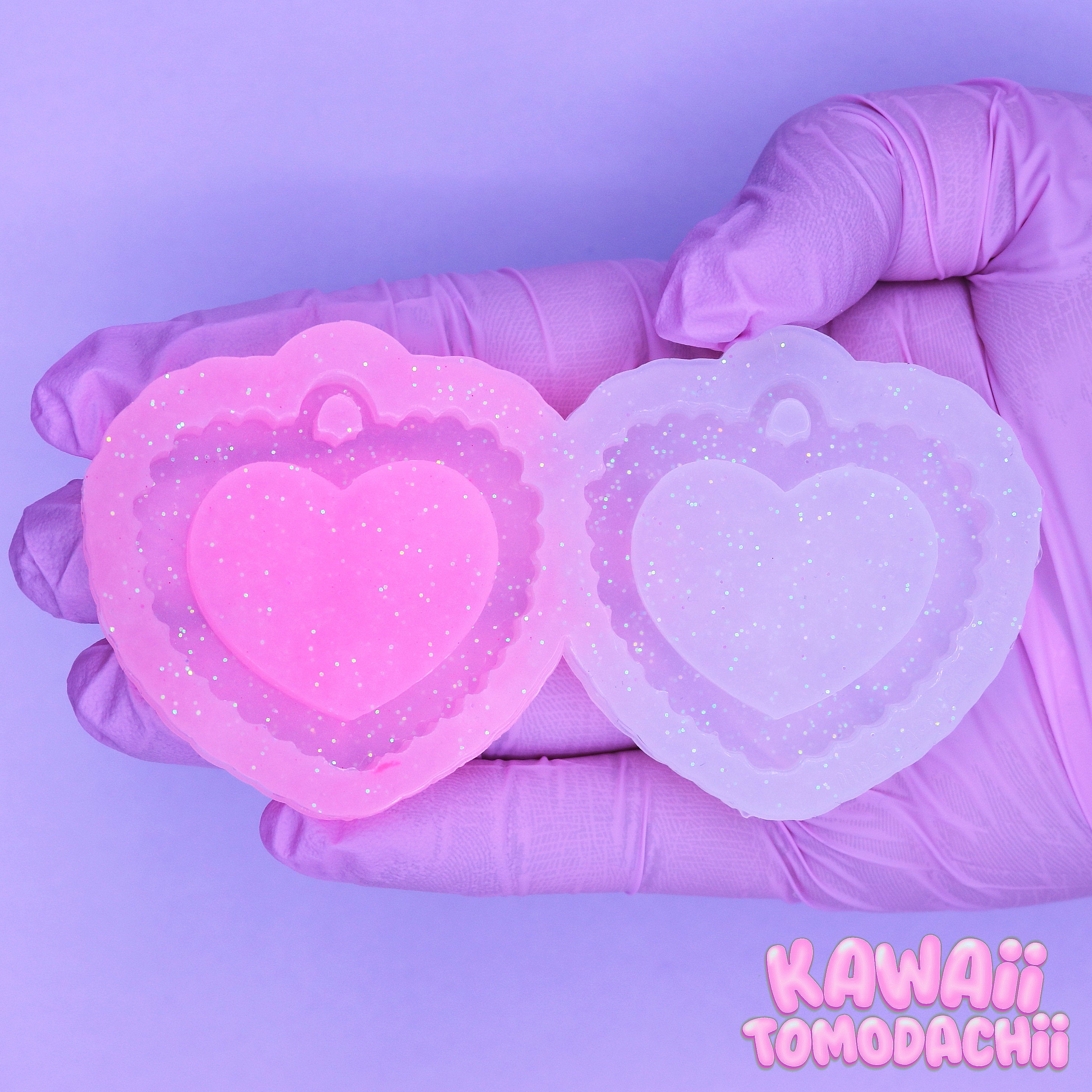 Ruffle Heart Shaker Earrings / Charms Mold – Kawaii Tomodachii